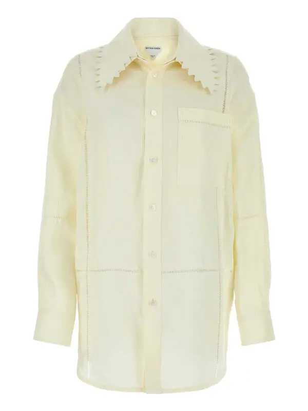 Bottega Veneta Linen Shirt - Yellow