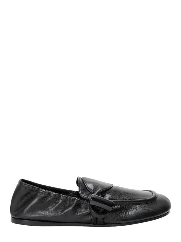 Loewe Toggle Moccasin In Smooth And Polished Calfskin - Black