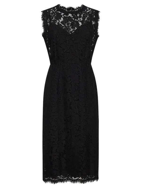 Dolce & Gabbana Lace Calf-length Sheath Dress - Multicolor