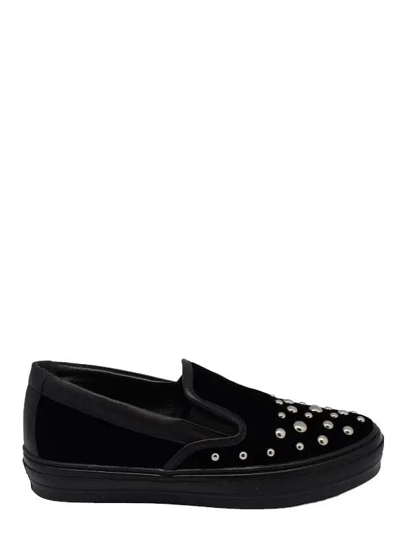 FERRAGAMO Velvet Slip-on - Black