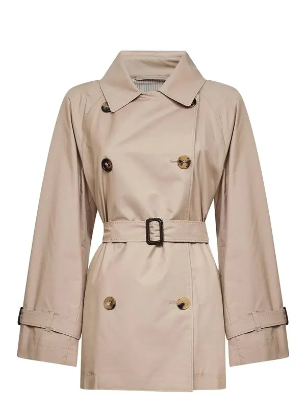 Max Mara Mtccalle Short Double-breasted Trench Coat - Multicolor