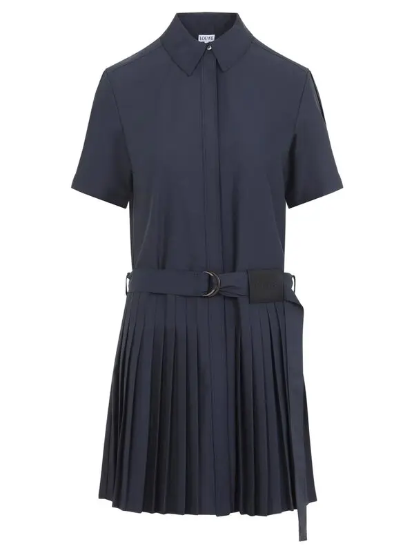 Loewe Pleated Dress - Blue