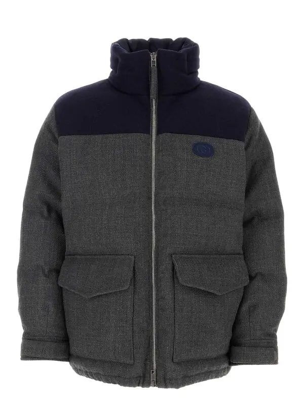 Gucci Wool Blend Down Jacket - Gray