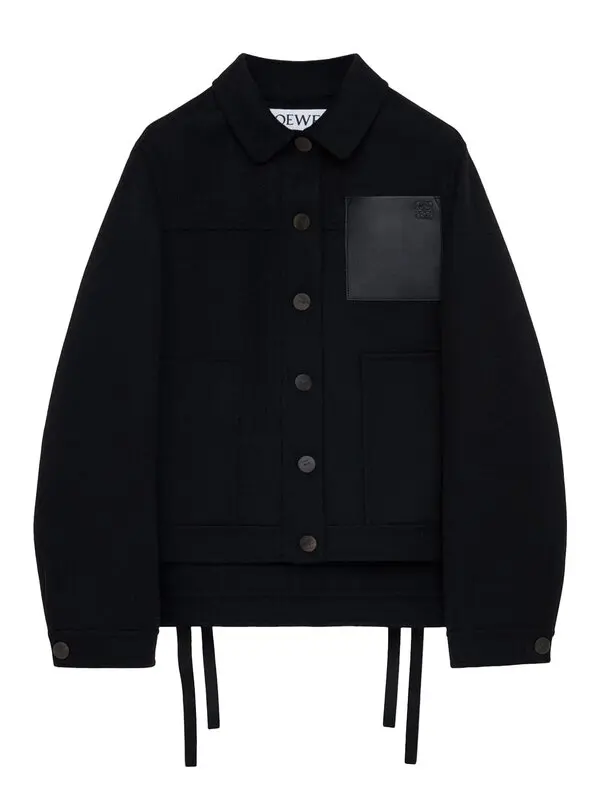 Loewe Workwear Wool And Cashmere Jacket - Black