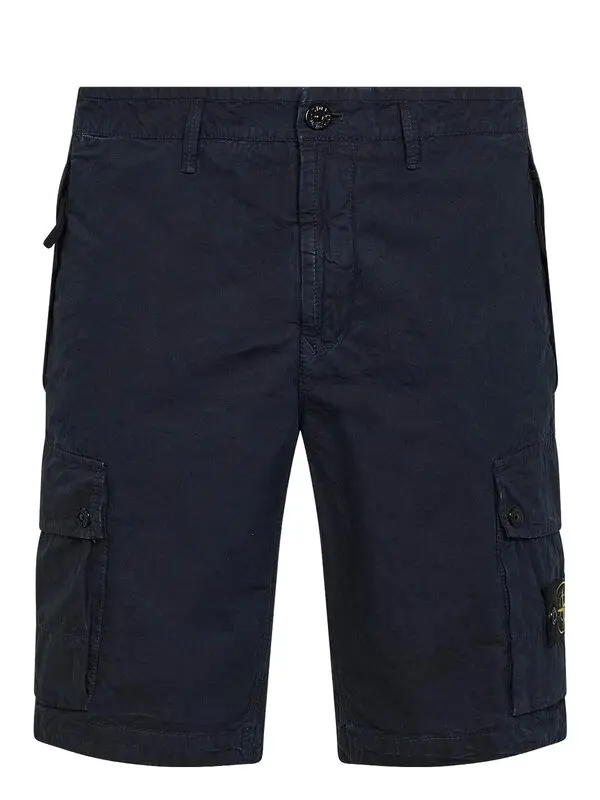Stone Island Organic Cotton Twill Cargo Bermuda Shorts - Multicolor