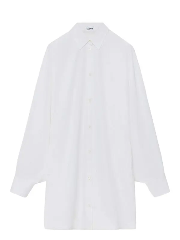 Loewe Cotton Shirt Dress - White