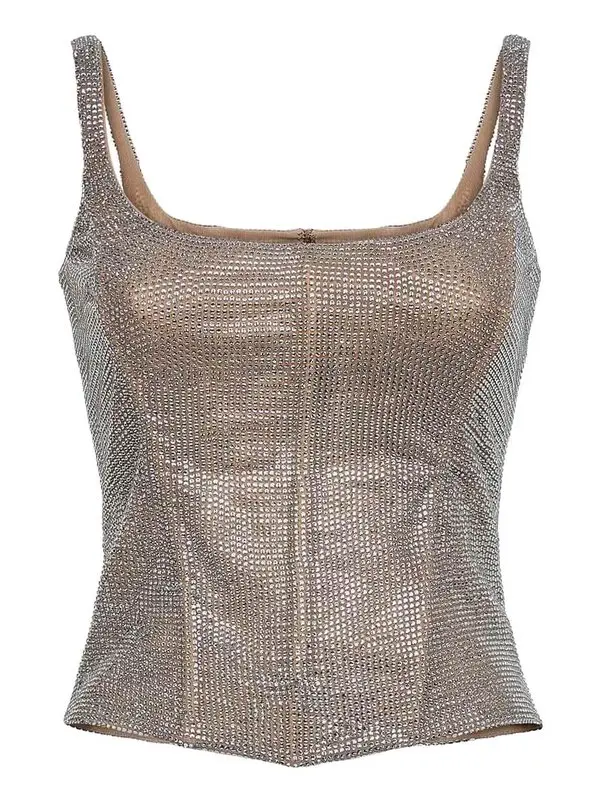 Giuseppe Di Morabito Crystal Embellished Bustier Top - Multicolor