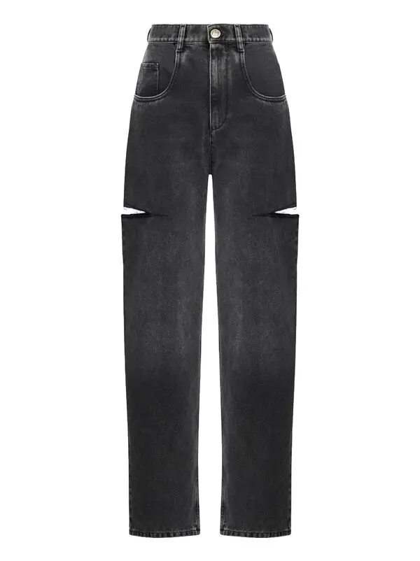 MAISON MARGIELA High-waisted Side-cut Jeans - Black
