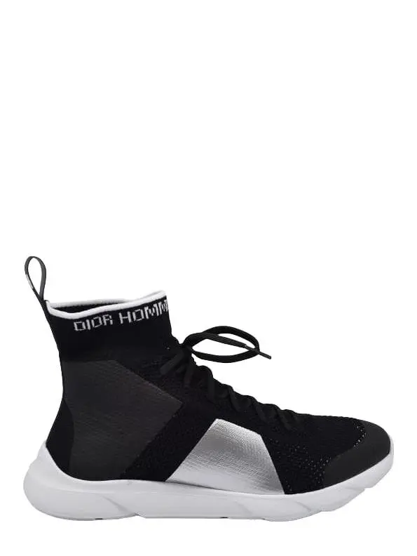 Dior Technical Knit High Top Sneakers - Black