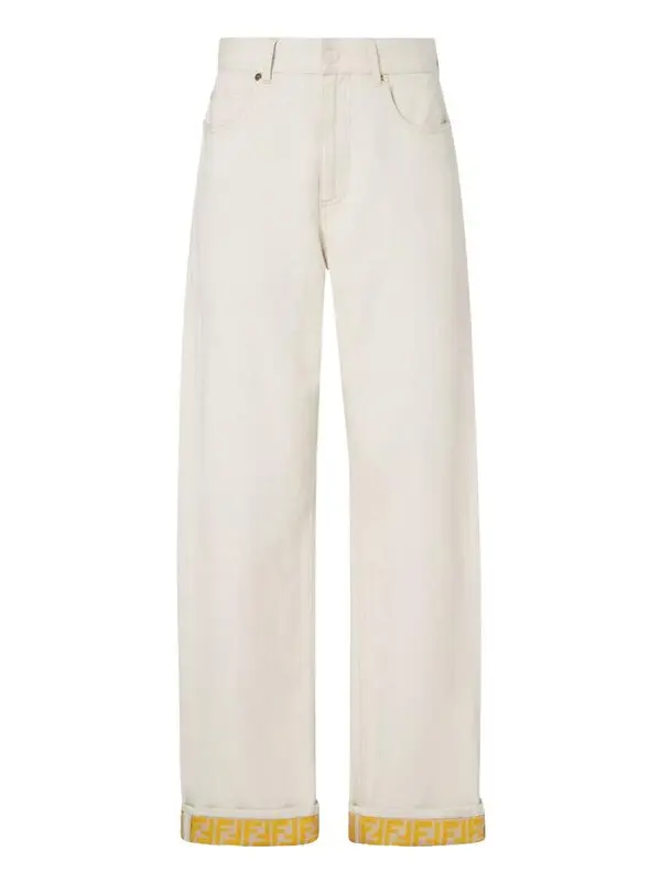 Fendi Ff Reverse Denim Jeans - Multicolor