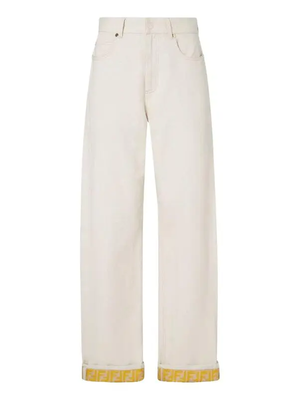 Fendi Ff Reverse Denim Jeans - Multicolor