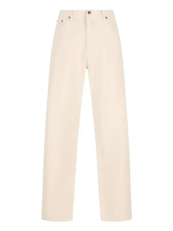 Valentino Garavani Cotton Straight-leg Jeans - Cream