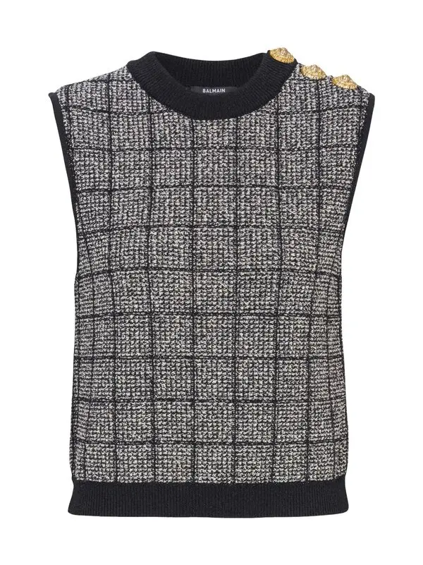 Balmain Tweed Tank Top - Multicolor