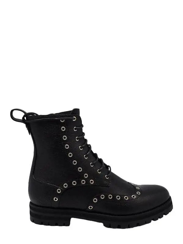 JIMMY CHOO Hannah Leather Boots - Black
