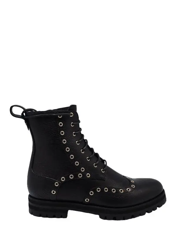 JIMMY CHOO Hannah Leather Boots - Black