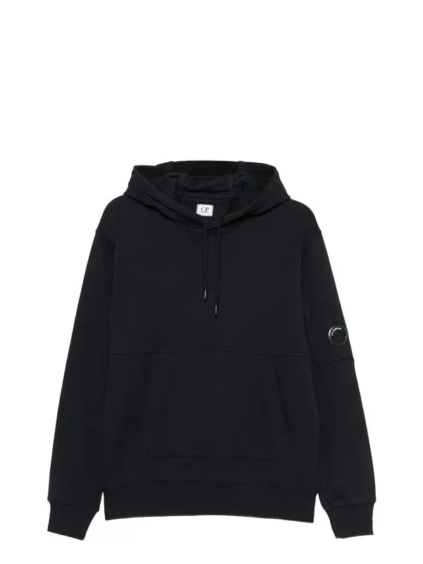 C.P. COMPANY Diagonal Raised Fleece Hooded Sweatshirt - Blue