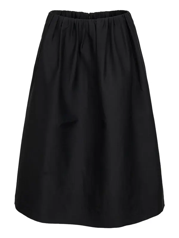 TOTEME Wool And Silk Gathered Midi Skirt - Multicolor