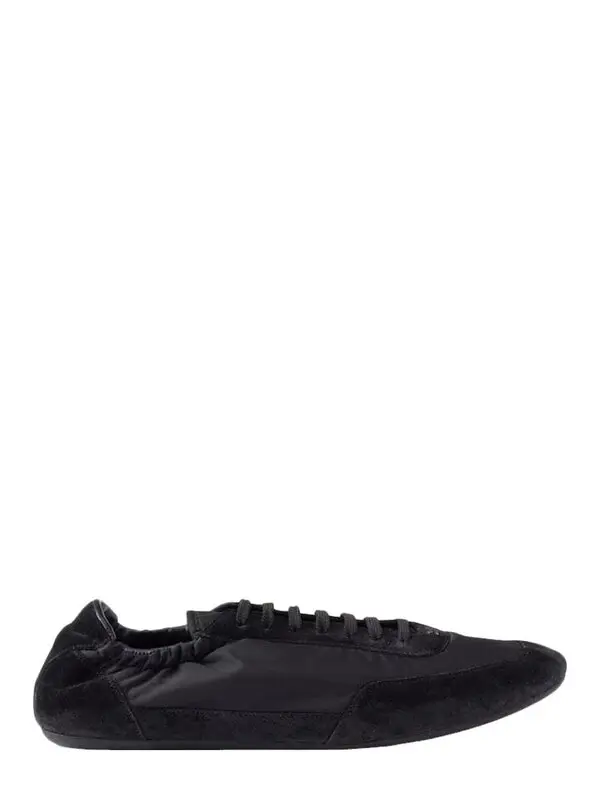Prada Collapse Sneakers In Re-nylon And Suede - Black