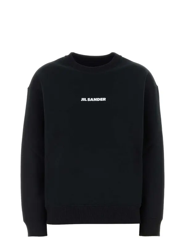 JIL SANDER Cotton Sweatshirt - Black