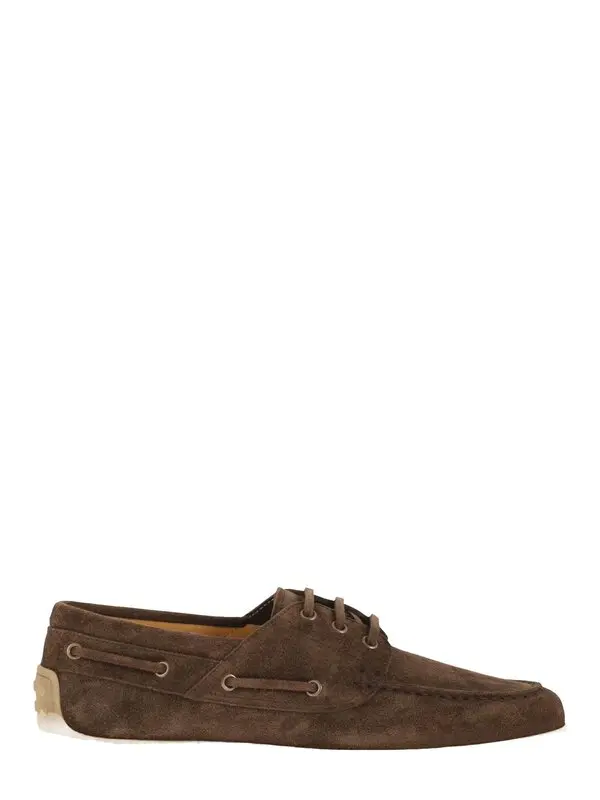 TOD'S Suede Boat Shoe - Brown