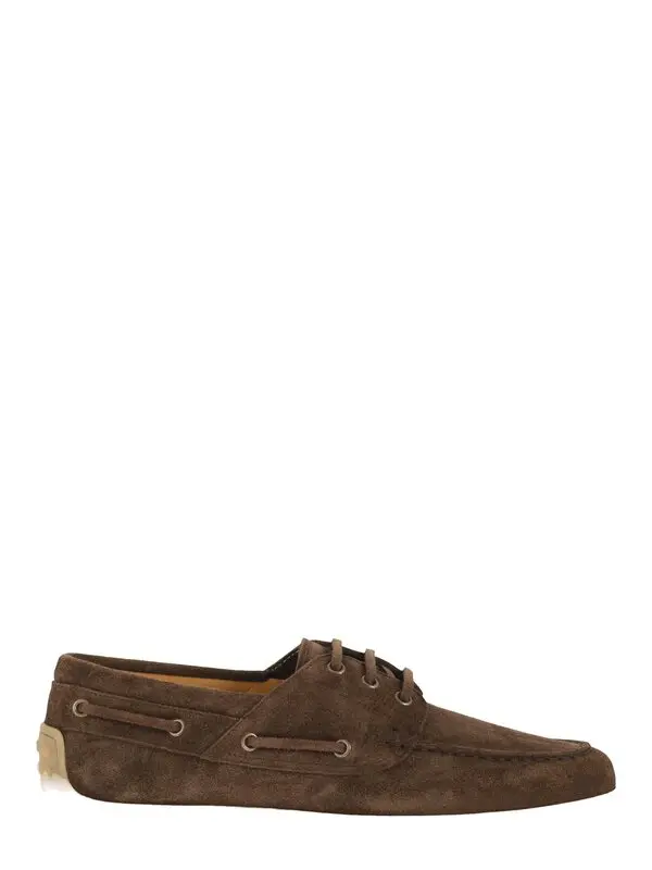 TOD'S Suede Boat Shoe - Brown