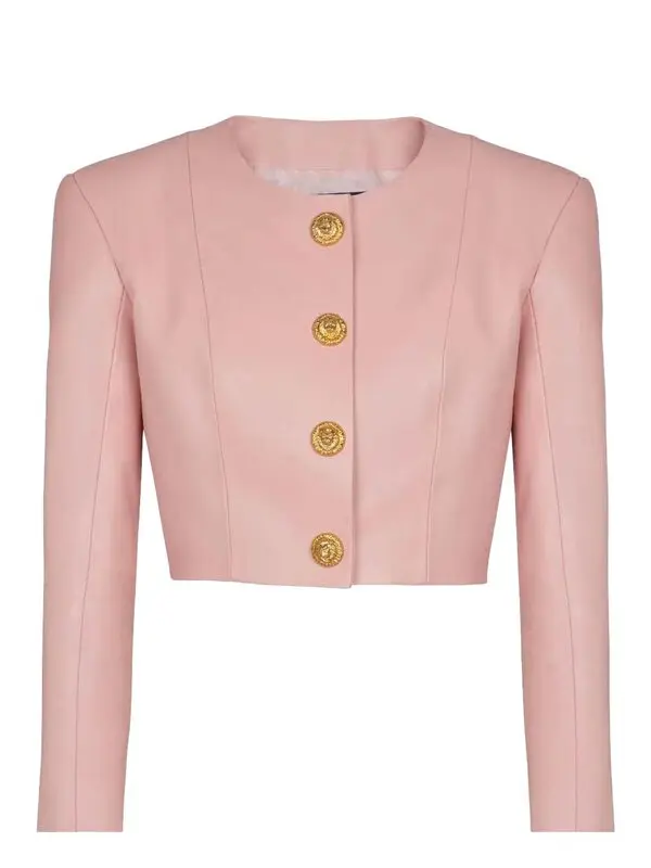 Balmain Lambskin Jacket With Buttons - Multicolor