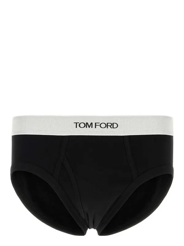 TOM FORD Stretch Cotton Brief - Black