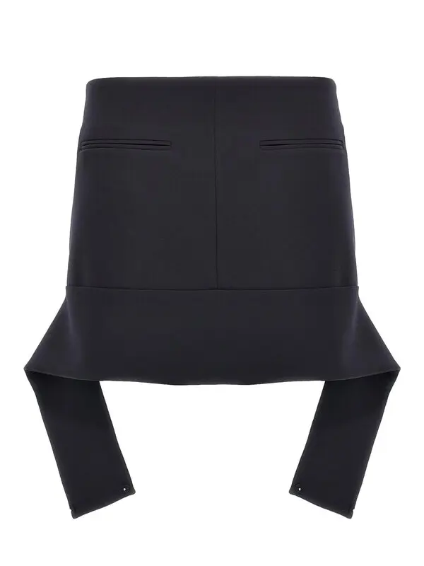 COURREGES Reversed Belt Mini' Skirt - Blue
