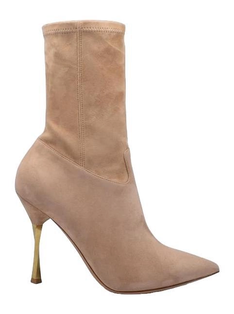 Valentino Garavani Suede Twisted Heel Boots - Cream