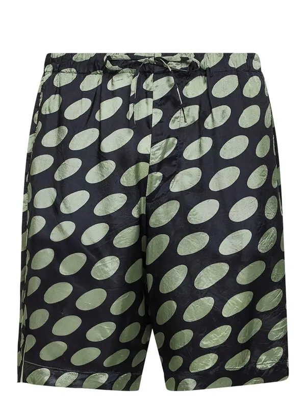 Dries Van Noten Cupro Soft Ellipses-printed Shorts - Multicolor