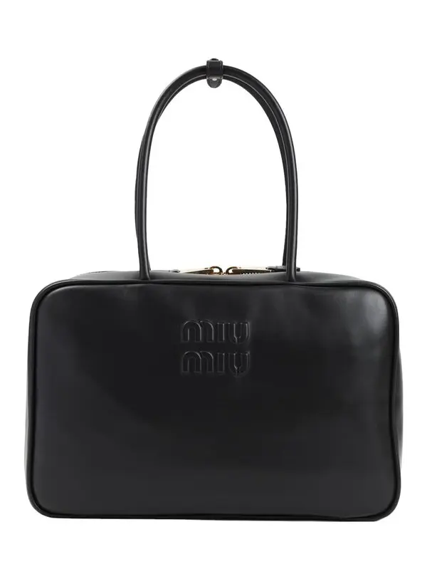 Miu Miu Beau Calf Leather Shoulder Bag - Black
