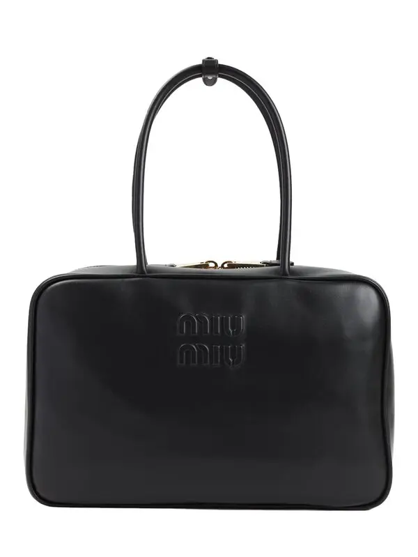 Miu Miu Beau Calf Leather Shoulder Bag - Black
