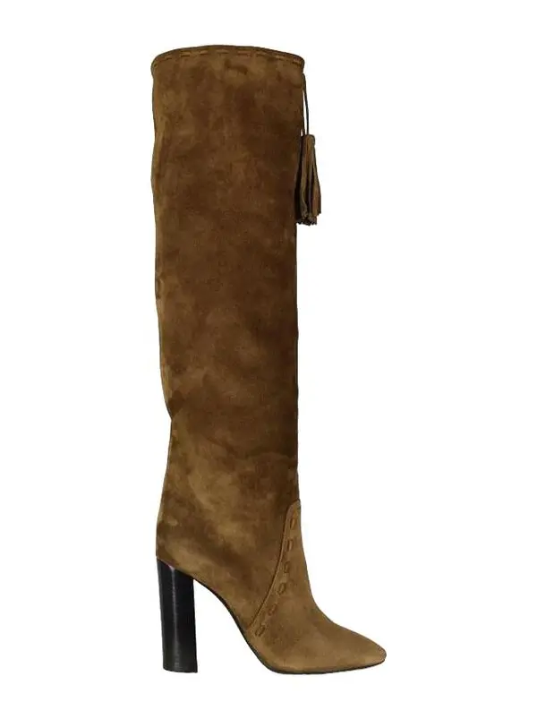 Saint Laurent Suede Meurice Over-the-knee Boots - Brown