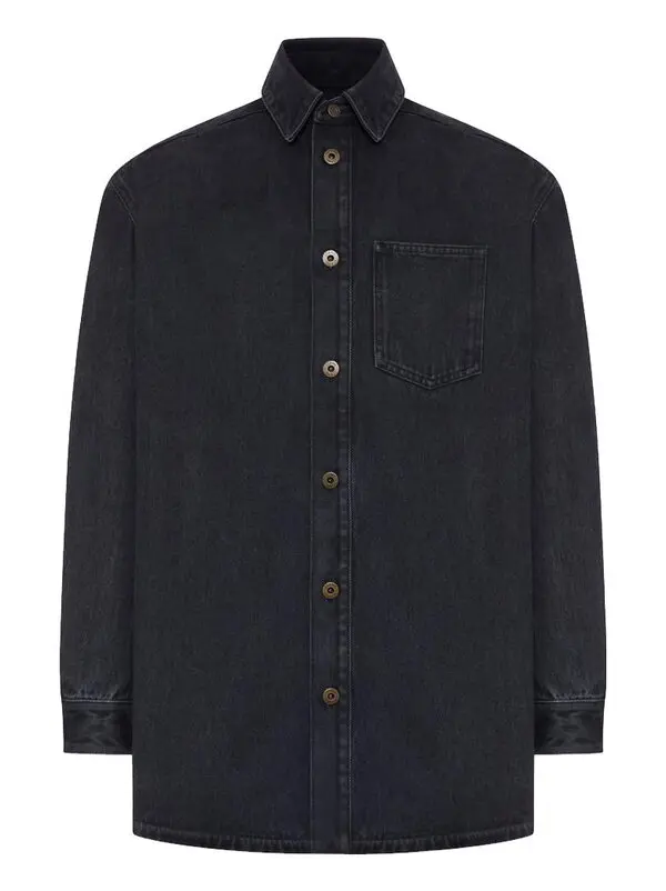 Loewe Denim Anagram Overshirt - Black