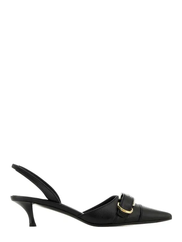 Givenchy Leather Voyou Pumps - Black