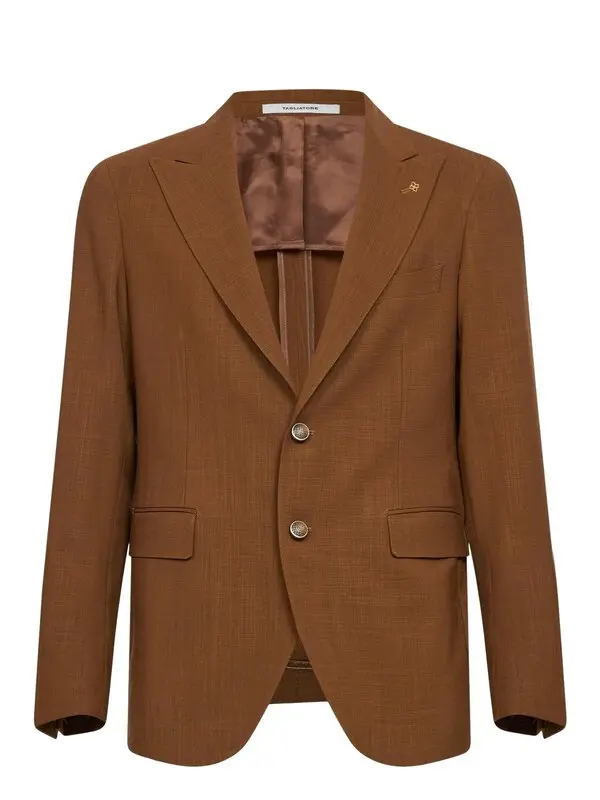 Tagliatore Clay Virgin Wool Vesuvio Single-breasted Blazer - Multicolor
