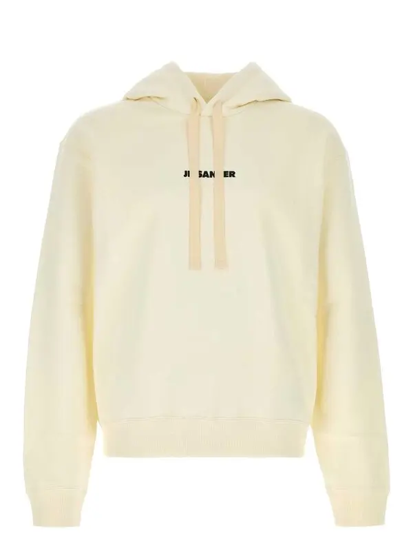 JIL SANDER Ivory Cotton Sweatshirt - White