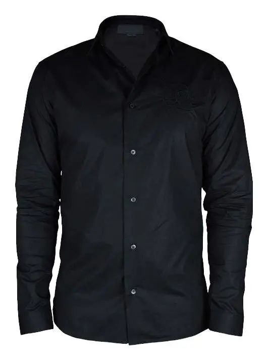 Philipp Plein Gold Cut Ls Skull Shirt - Black