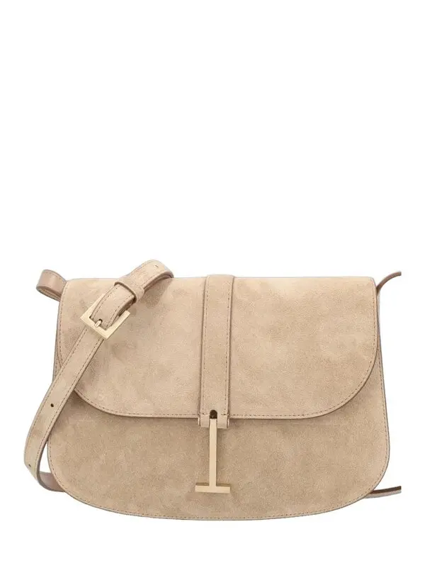 TOM FORD Leather Shoulder Bag - Cream