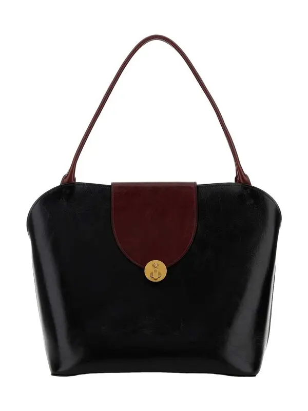 Versace Leather Shopping Bag - Black