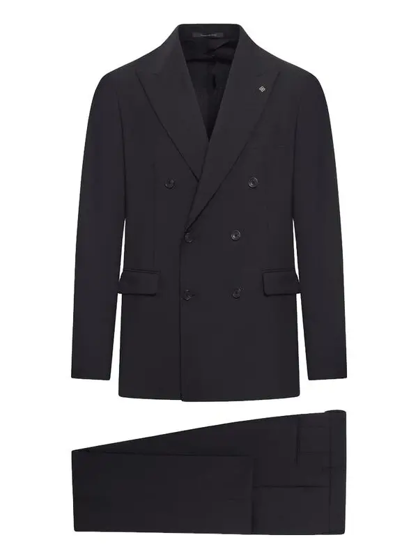 Tagliatore Tailored Wool And Mohair Suit - Black