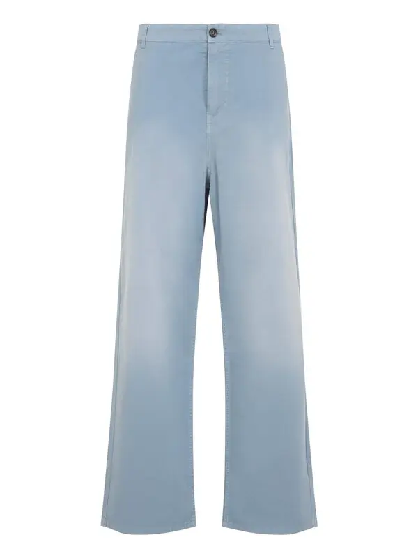 Miu Miu Cotton Trousers - Blue
