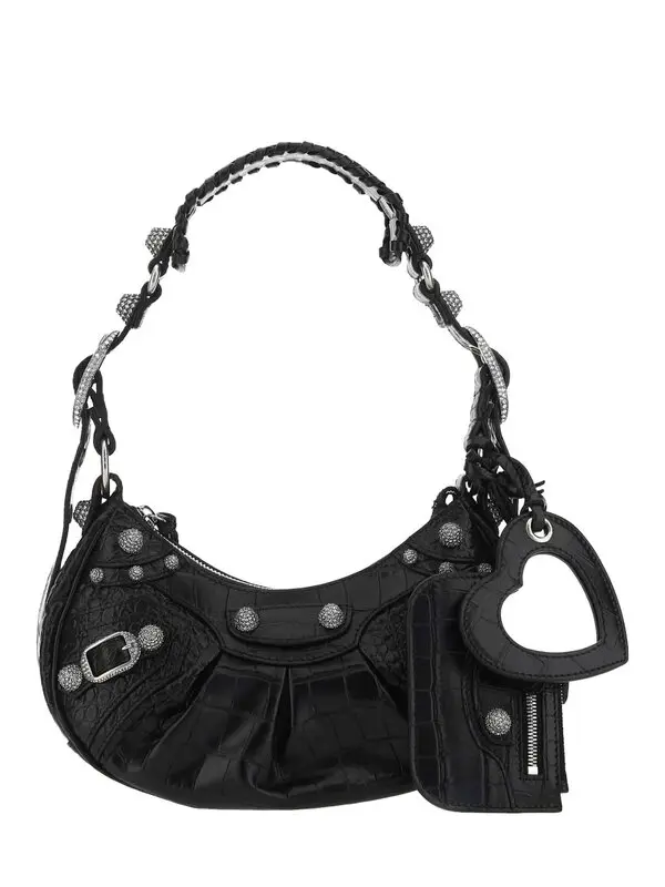 Balenciaga Leather Le Cagole Xs Shoulder Bag - Black