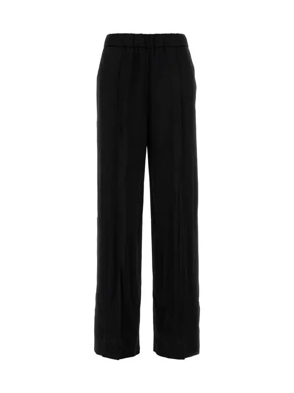 JIL SANDER Satin Wide-leg Pant - Black