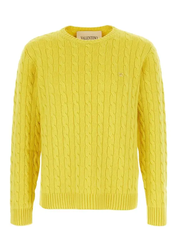Valentino Garavani Cable Knit Pullover Sweater - Multicolor