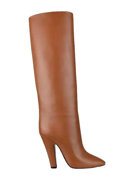 Saint Laurent Tubes 68 Leather Boots - Brown