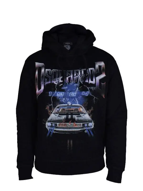 Dsquared2 Graphic Print Hoodie - Black
