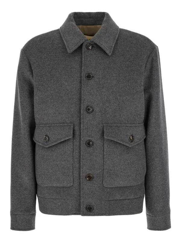 Valentino Garavani Wool Shacket With Flap Pockets - Multicolor