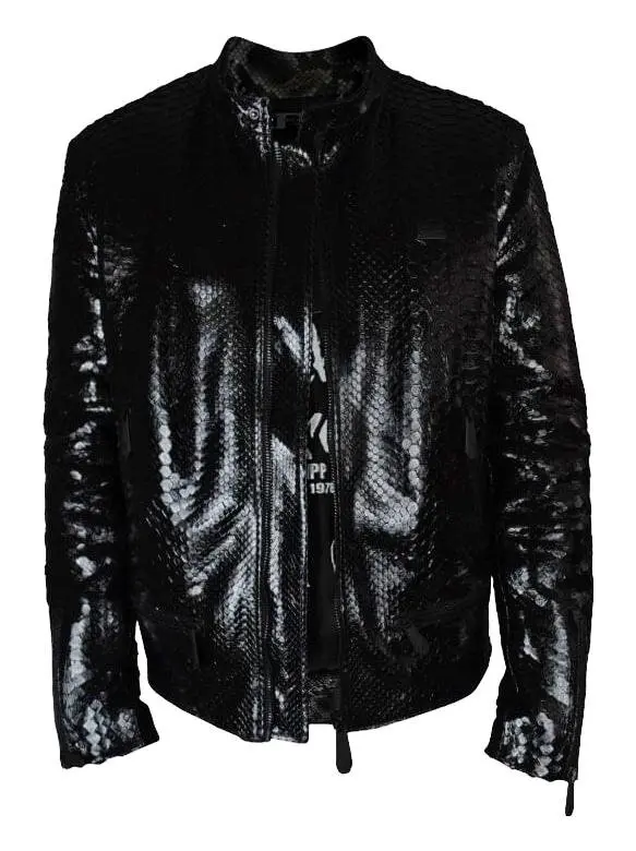 Philipp Plein Biker Jacket - Black