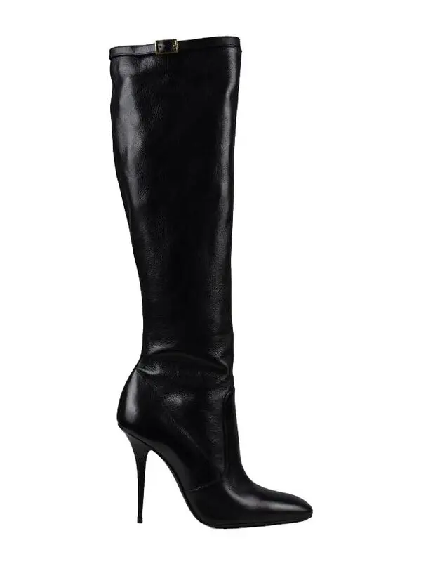 Saint Laurent Leather Tess Boots - Black